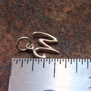 Alphabet Charm, Letter Charm, W Charm, Letter W Charm, Script Letter ...