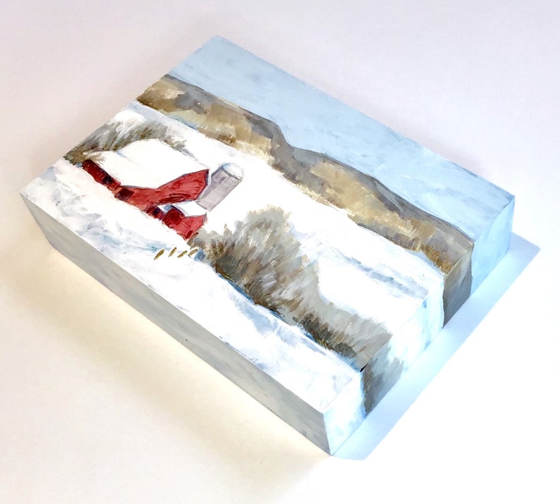 Wisconsin Winter Original Scenic Landscape Painting Acrylic on Board 5 ...