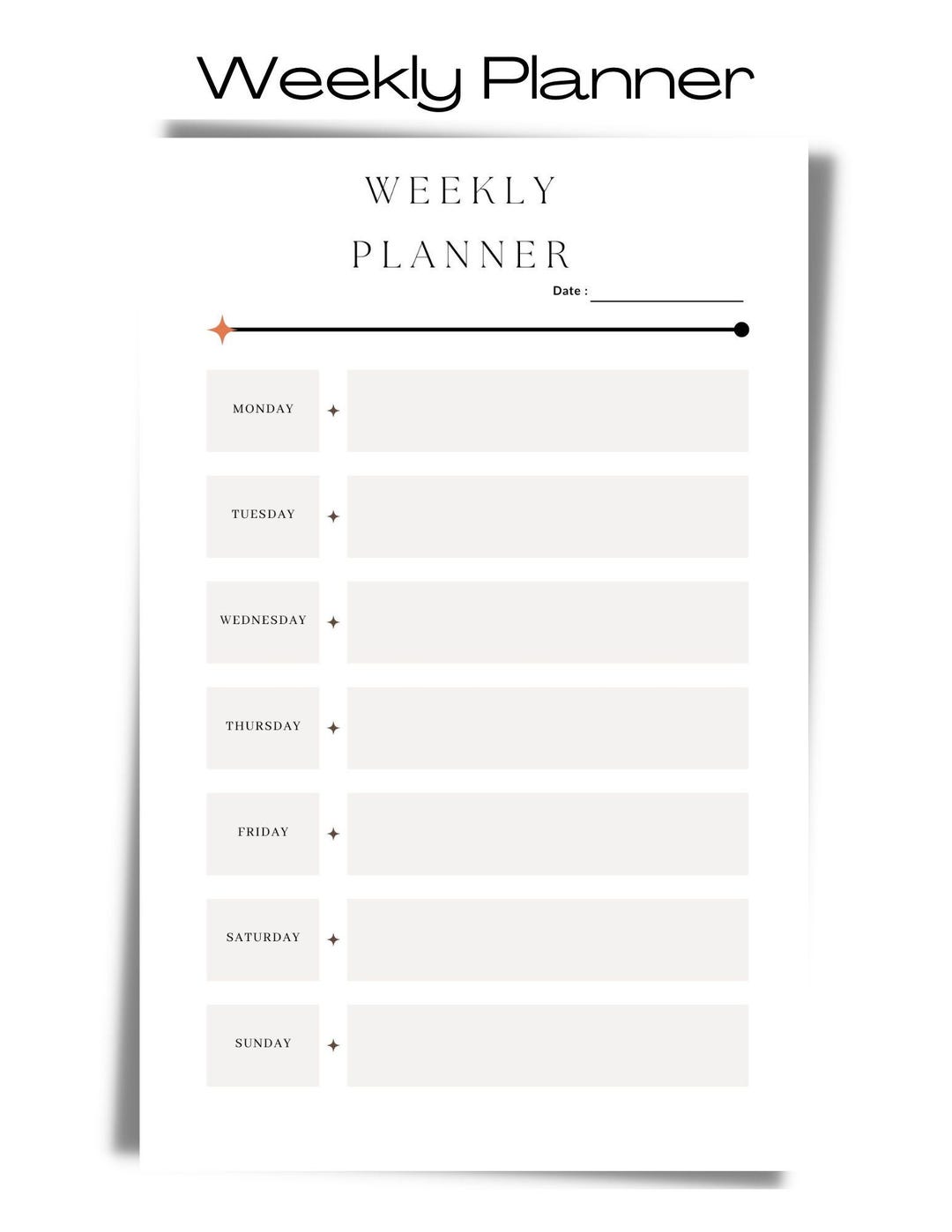 PRINTABLE WEEKLY Planner | Template | Luxury Fashion Planner| Diary ...