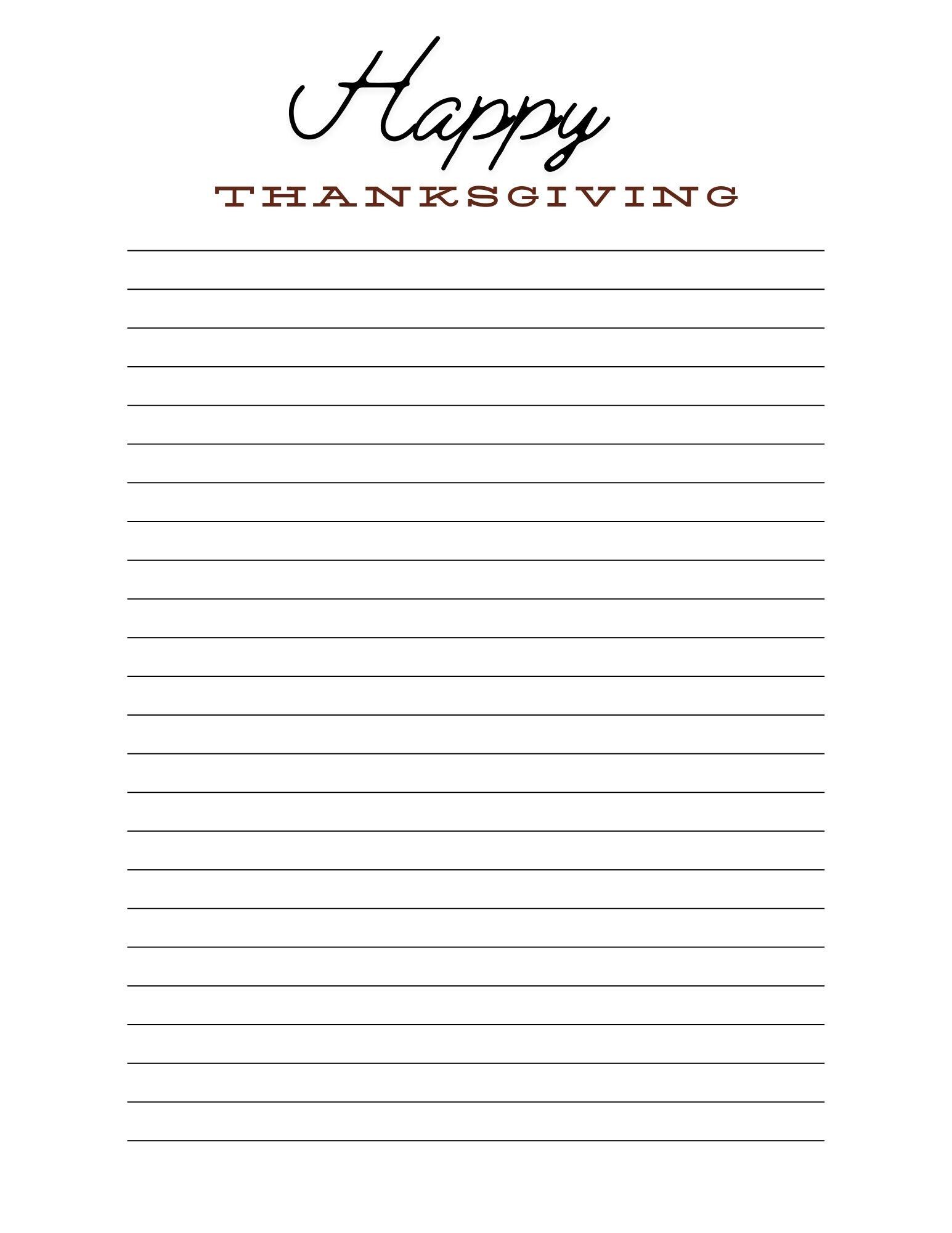 HAPPY THANKSGIVING NOTES Page | Planner Insert | Printable | Digital ...