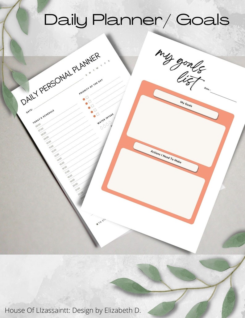 DAILY WEEKLY MONTHLY Planner | Planner Cover| Downloadable Printable ...