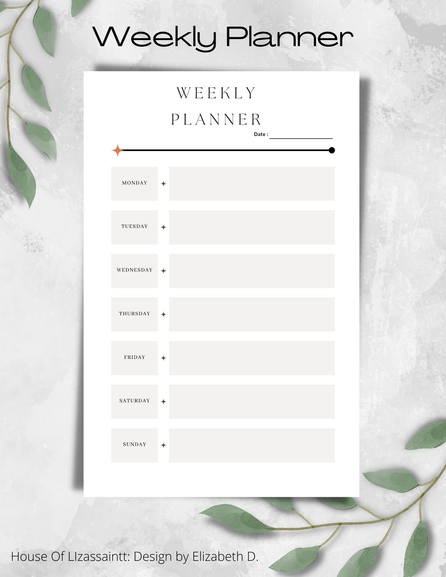 DAILY WEEKLY MONTHLY Planner | Planner Cover| Downloadable Printable ...