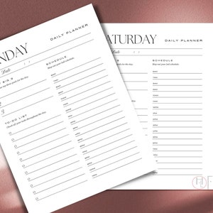 PRINTABLE DAILY BUNDLE Planner bundle Days of the Week Productivity Day ...