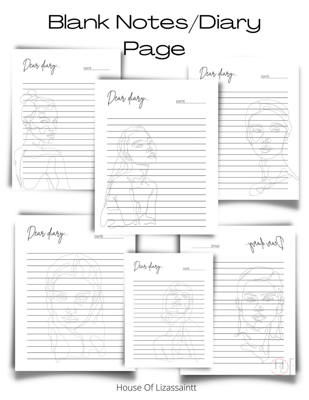 PRINTABLE NOTES/DIARY Insert Bundle Planner | Diary Page | Notes ...