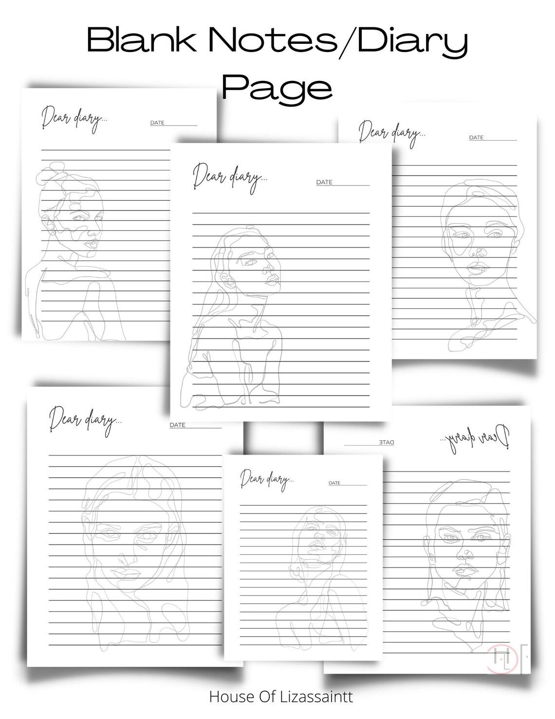 PRINTABLE NOTES/DIARY Insert Bundle Planner | Diary Page | Notes ...