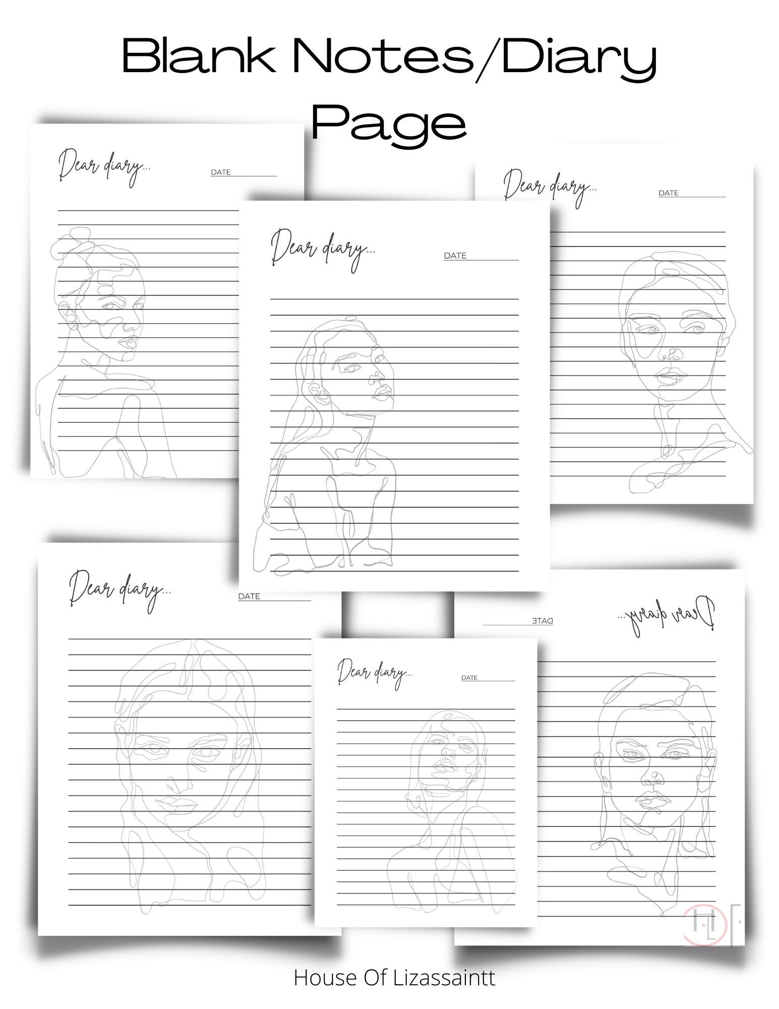PRINTABLE NOTES DIARY Insert Bundle Planner Diary Page Notes Template printable-notes-diary-insert-bundle-planner-diary-page-notes-template