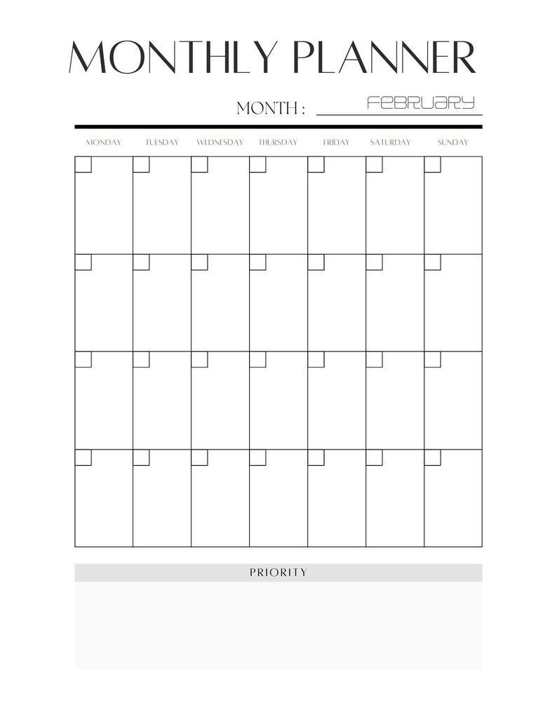 PRINTABLE 12 MONTH BUNDLE Planner | Printable Productivity Planner for ...