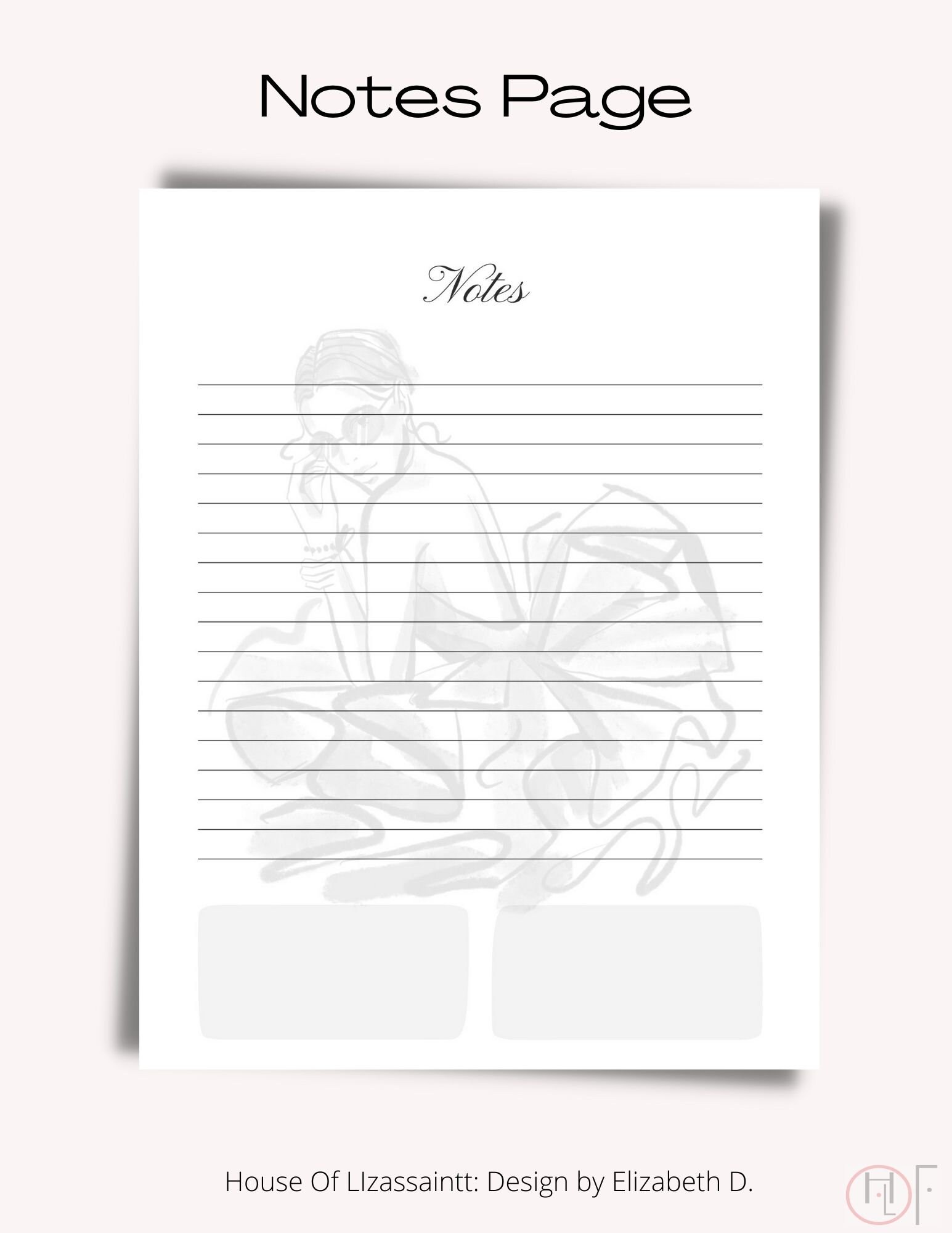 PRINTABLE NOTES BUNDLE Planner | Diary Insert | Template | Pdf ...