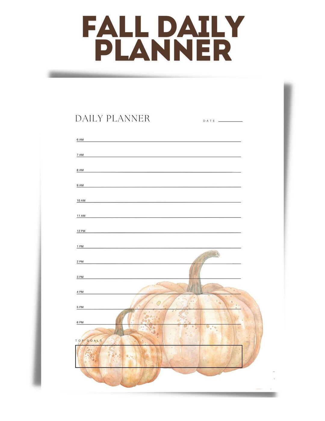 PRINTABLE DAILY PLANNER | Pumpkin/fall/ Autumn Schedule Planner | Fall ...