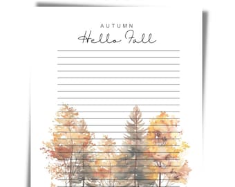 PRINTABLE FALL NOTES Page | Planner Insert | Fall | Fall Leaves ...