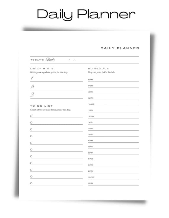 Productivity Planner Printable