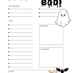 HALLOWEEN TO-DO List | Planner | Printable | Digital | Halloween List ...