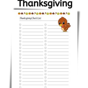 PRINTABLE THANKSGIVING NOTES Page | Insert | Baby Turkey Thanksgiving ...