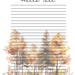 PRINTABLE FALL NOTES Page | Planner Insert | Fall Trees | Fall Leaves ...