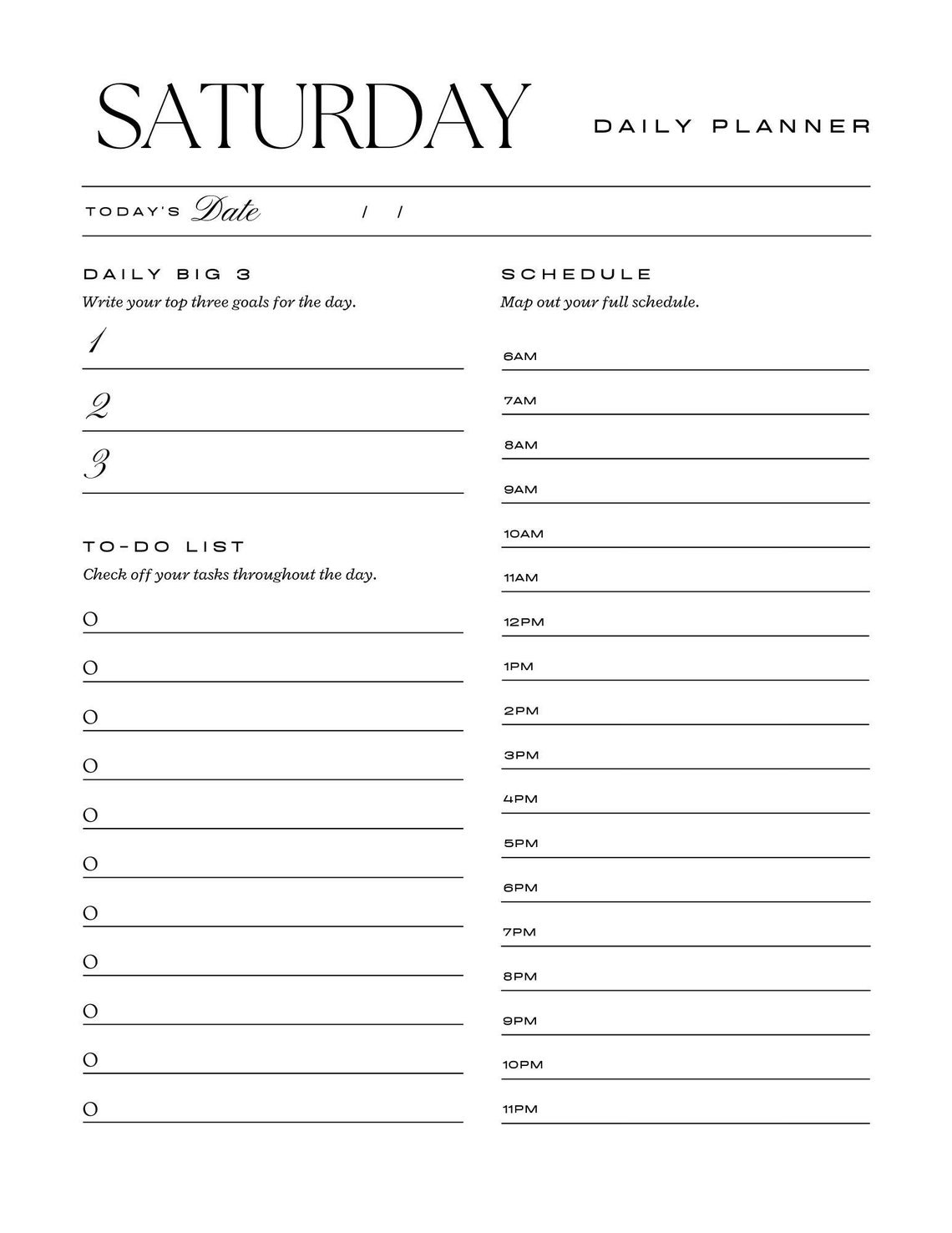 PRINTABLE DAILY BUNDLE Planner |bundle Days of the Week | Productivity ...
