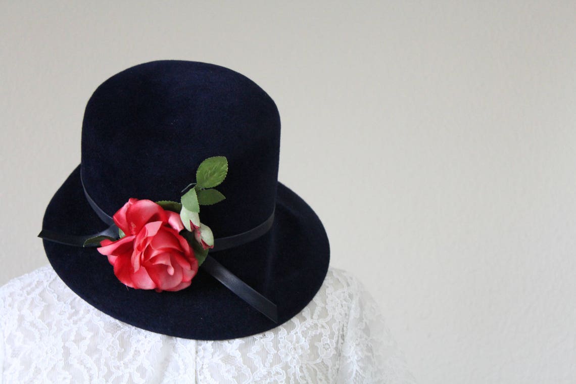 Vintage 50's 60's Peachbloom Deep Sapphire Blue Rose - Etsy