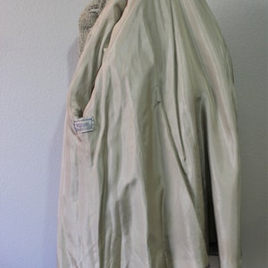 1940s Coat // Vintage 40s Milium Oatmeal Nubby Wool Persian Lamb Collar ...