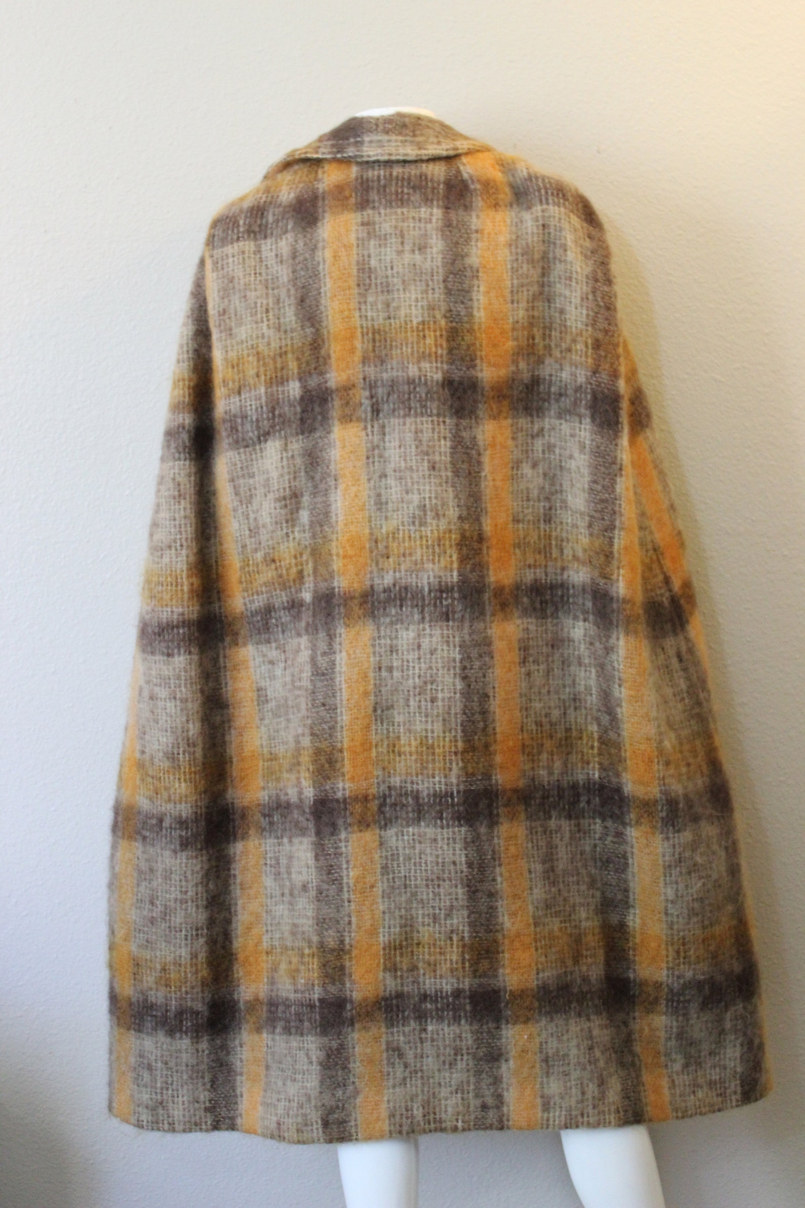 Vintage Donegal Design Ireland GORGEOUS Mohair Plaid Cape Coat - Etsy