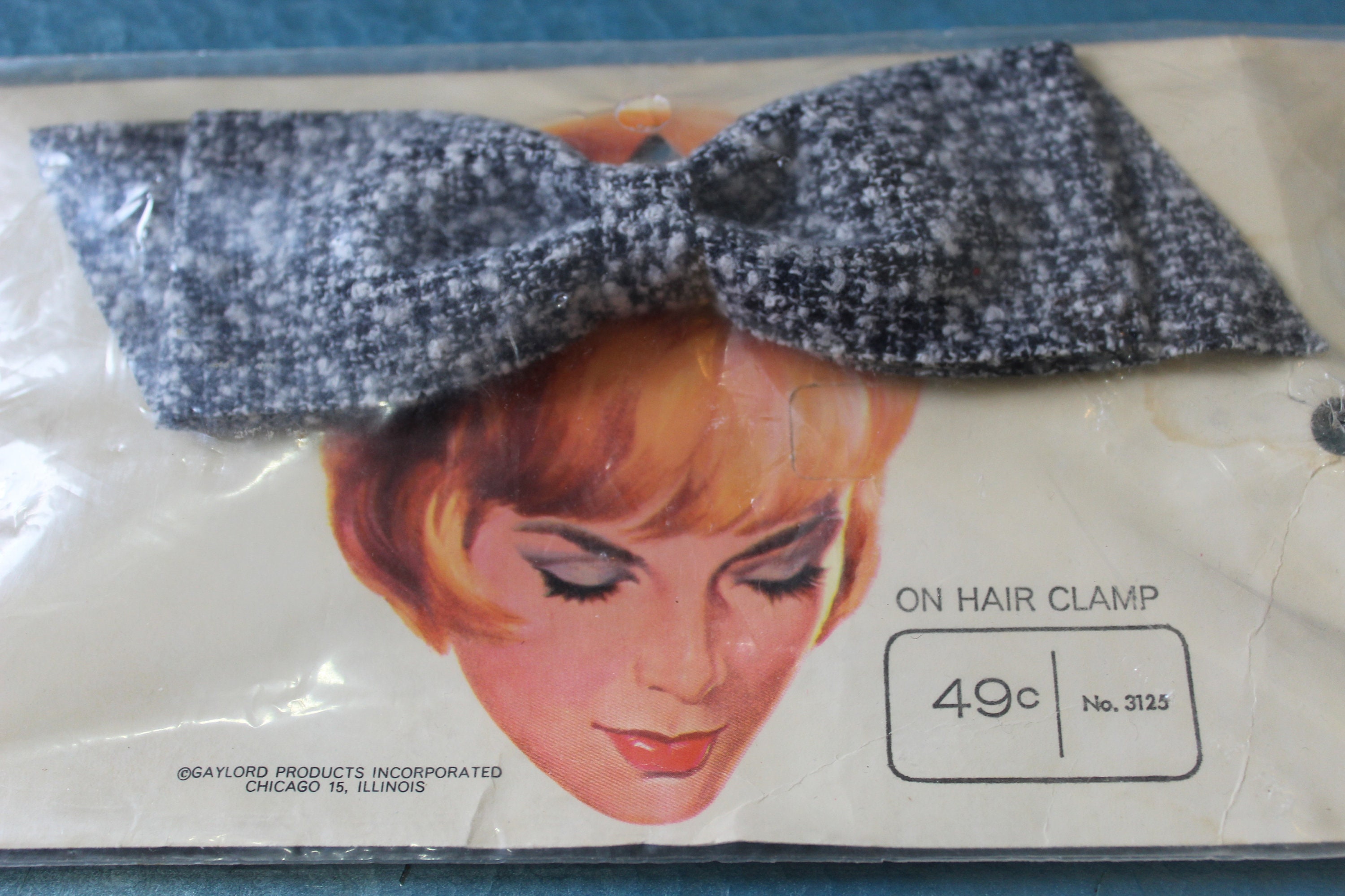 Vintage 50s 1960s Hair Bow clip in Original Packaging Gayla | Etsy