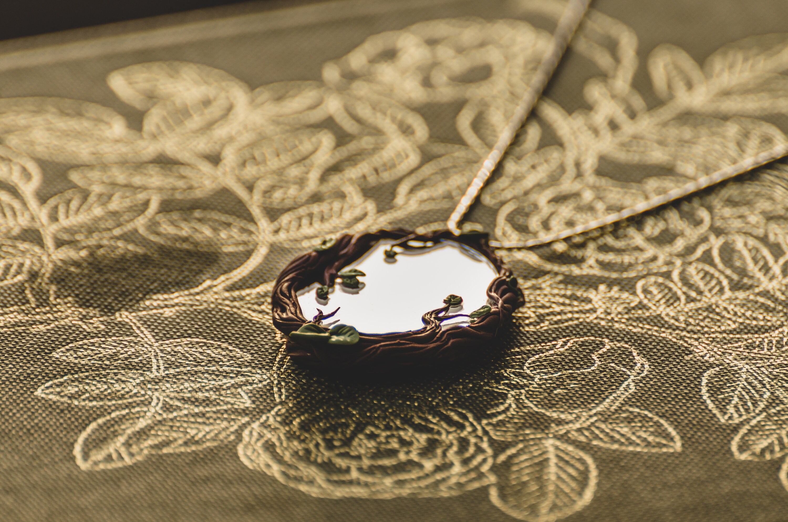 AMULET MIRROR NECKLACE Oval | Protection Necklace | Witch | Talisman ...