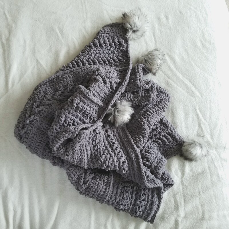 Large Cable Knit Blanket - Etsy