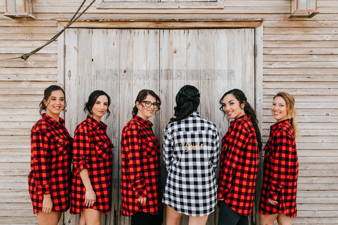 Bridesmaid Getting Ready Flannel - Etsy