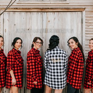 Bridesmaid Getting Ready Flannel - Etsy