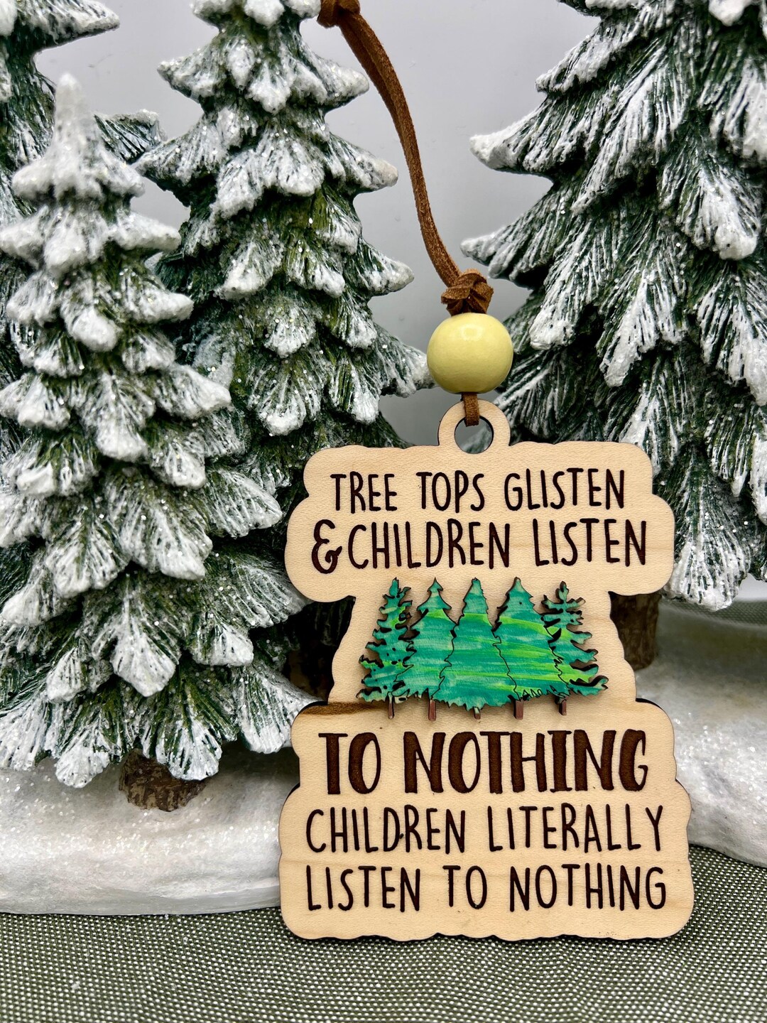 Treetops Glisten and Children Listen Ornament - Etsy
