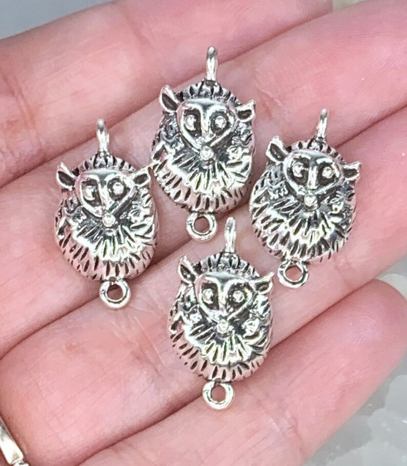 4 Opossum Connector Charms, 12x22mm Hanging Possum Charms, Good Luck ...