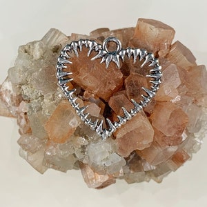 10 Spiked Heart Charms, 24x25mm Double Sided Large Gothic Heart ...