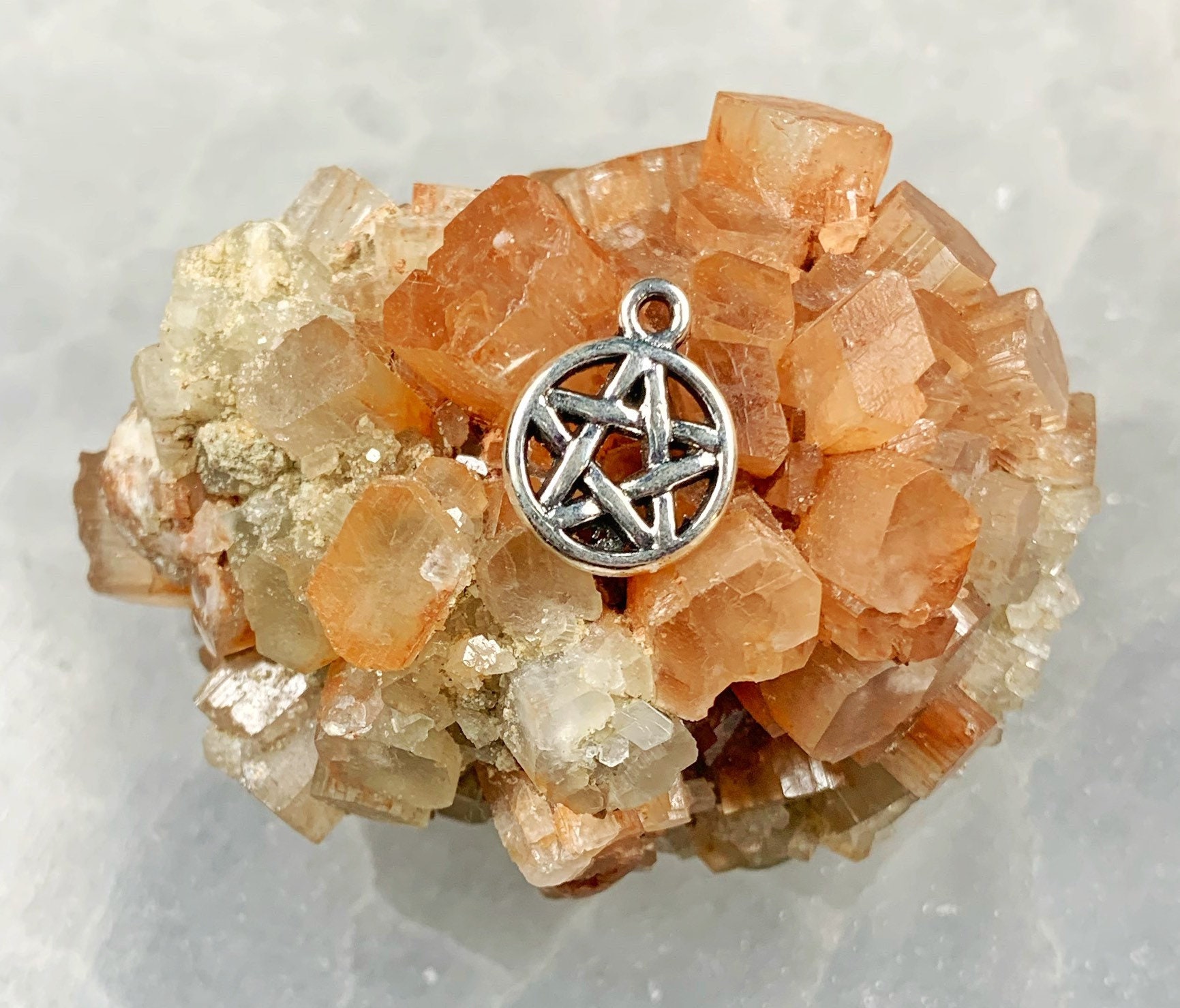 10 Mini pentagram charms small pentacles handmade witchy | Etsy