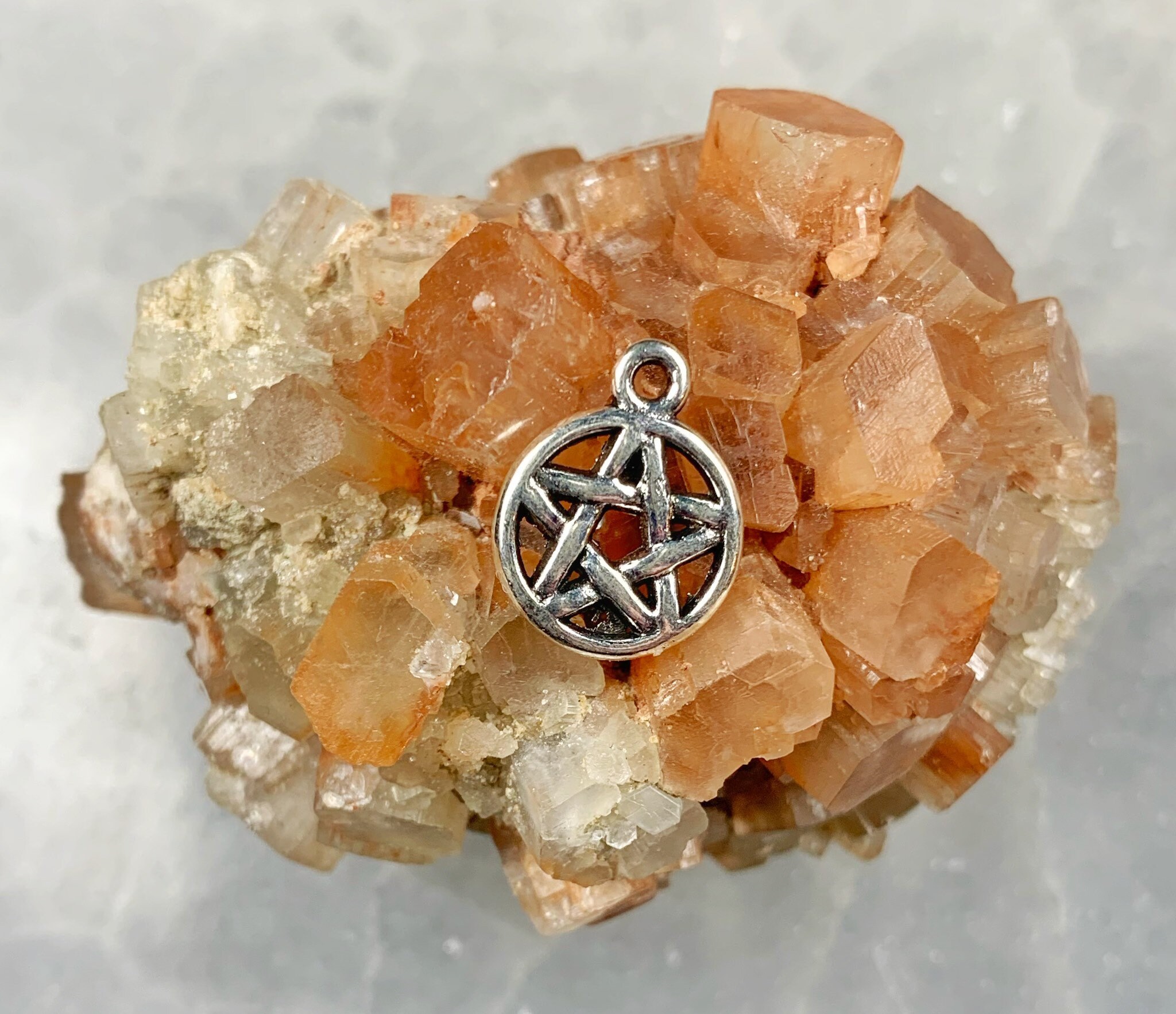 10 Mini pentagram charms small pentacles handmade witchy | Etsy