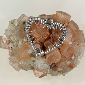 10 Spiked Heart Charms, 24x25mm Double Sided Large Gothic Heart ...