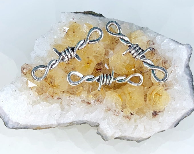 10 Barbed Wire Connector Charms 10x33mm Gothic Style Charms - Etsy