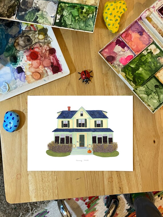 Mini Tenney House Print | Etsy