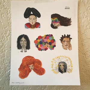 Faces of Bjork Art Print - Etsy