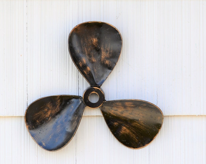 Larger Vintage Three Blade Brass or Bronze Boat Propeller. Nautical ...