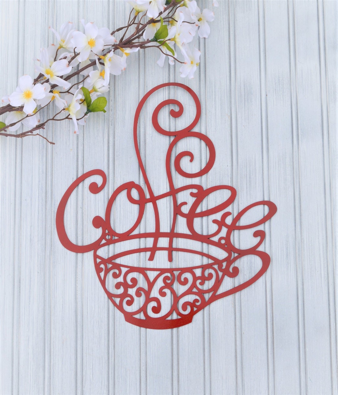 Metal Coffee Cup Sign Kitchen Office Wall Hanging - Etsy