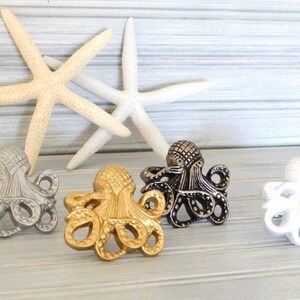 Octopus Knob, Sea Creature Drawer Pull, Kracken Door Handle, Beach ...