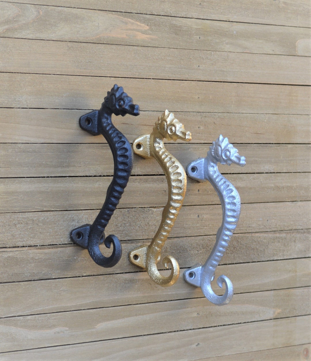 Seahorse Door Handle, Seahorse Cabinet Pull, Gold Seahorse Hardware ...