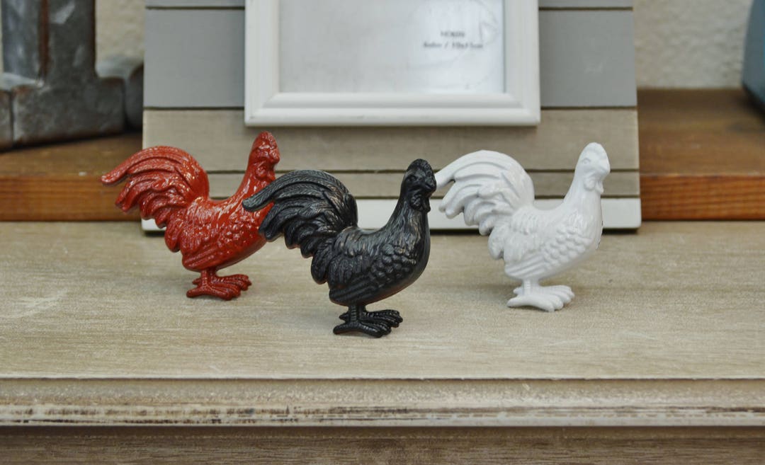 Rooster Knob, Farmhouse Drawer Pull, Chicken Coop Hardware - Etsy