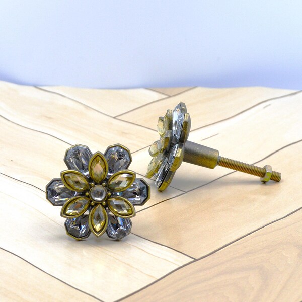 Rhinestone Knobs - Etsy