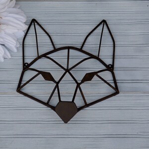 Metal Geometric Fox Head Wall Decor. Cabin, Nursery, Lake House, Lodge ...