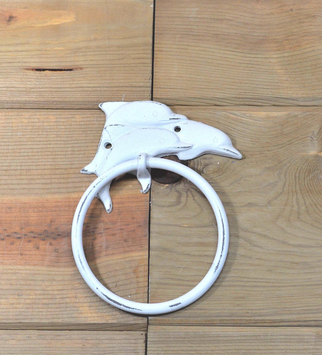 Dolphin Towel Ring, Beach House Kitchen Hardware, Coastal Bathroom Hook ...