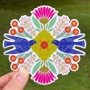 Blue Bird Mandala Sticker - Etsy