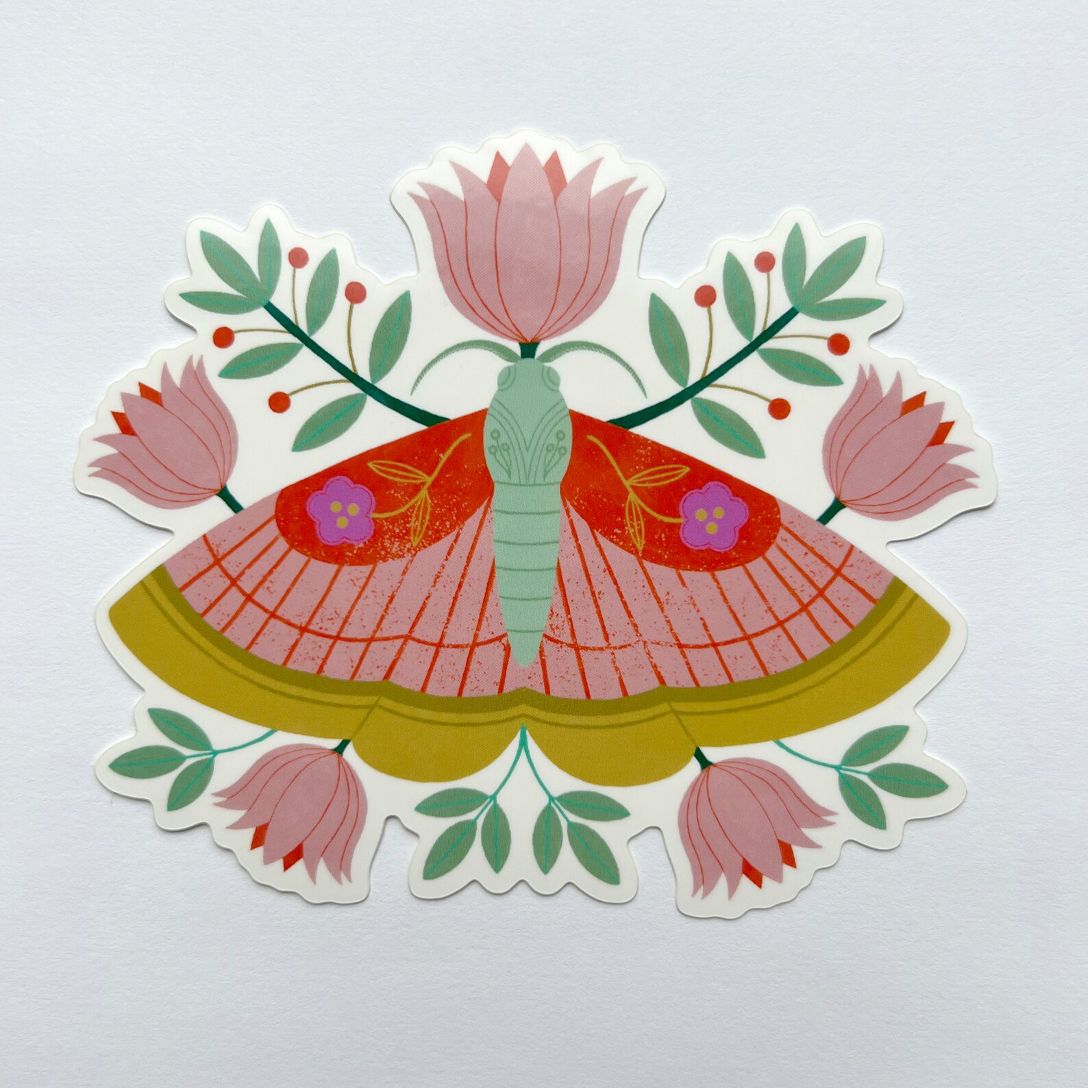 Pink Moth Sticker - Etsy
