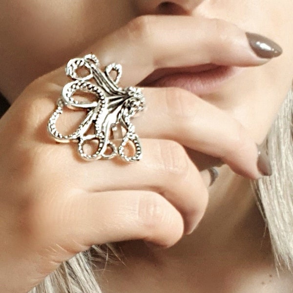Octopus Ring - Etsy