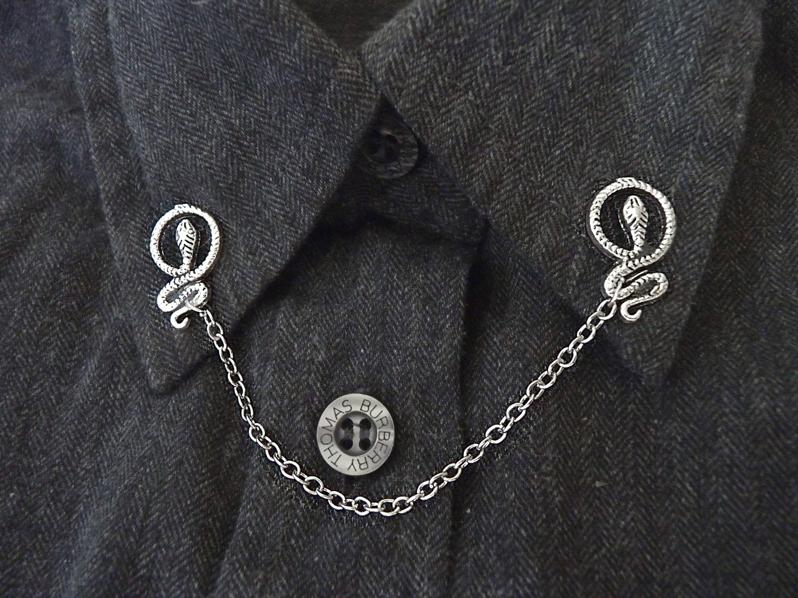 Snake Collar Pin Chain Men's Gift Idea Unisex Collar - Etsy