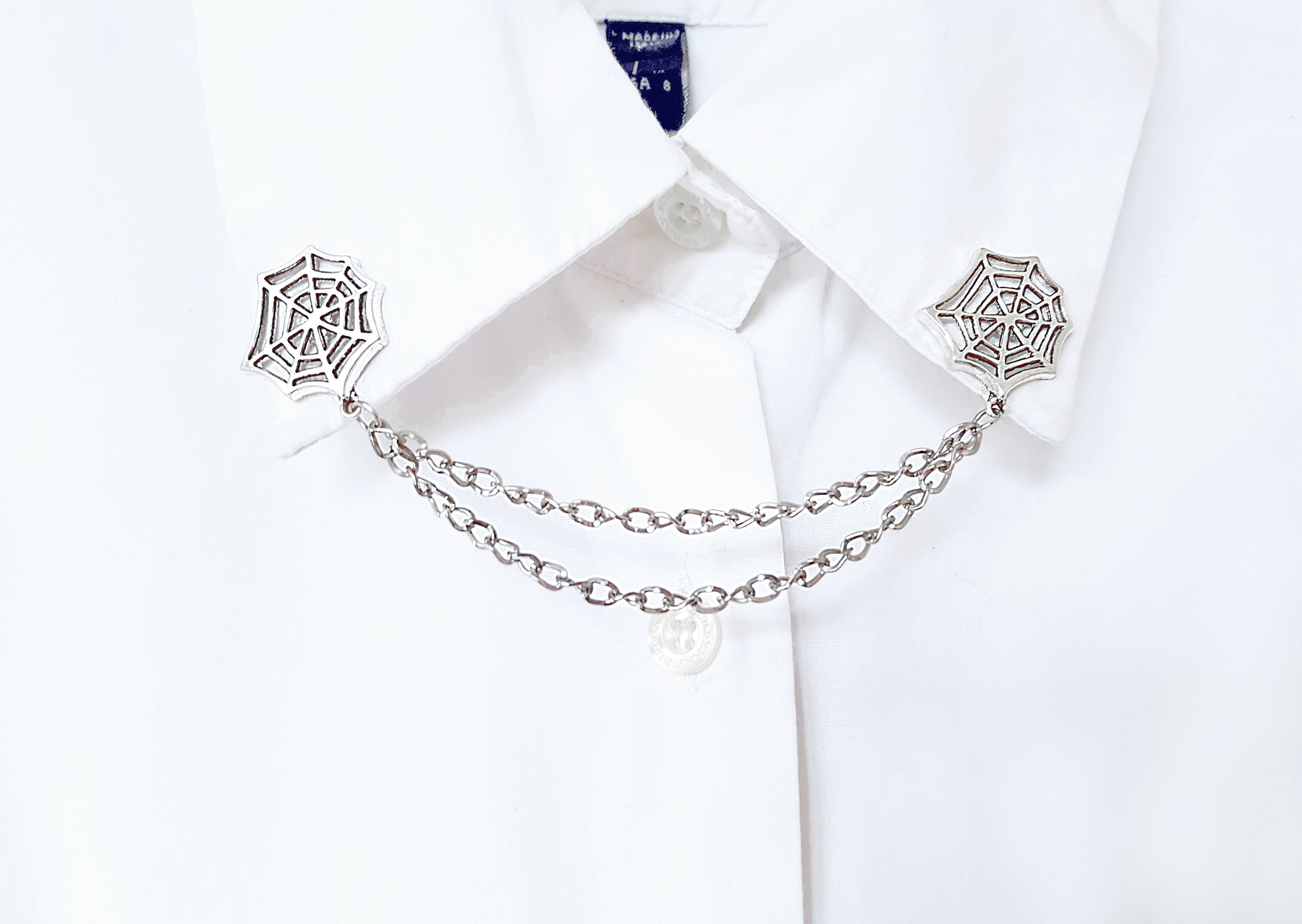 Spider Web Pin Collar Brooch Lapel Pins Sweater Clips | Etsy