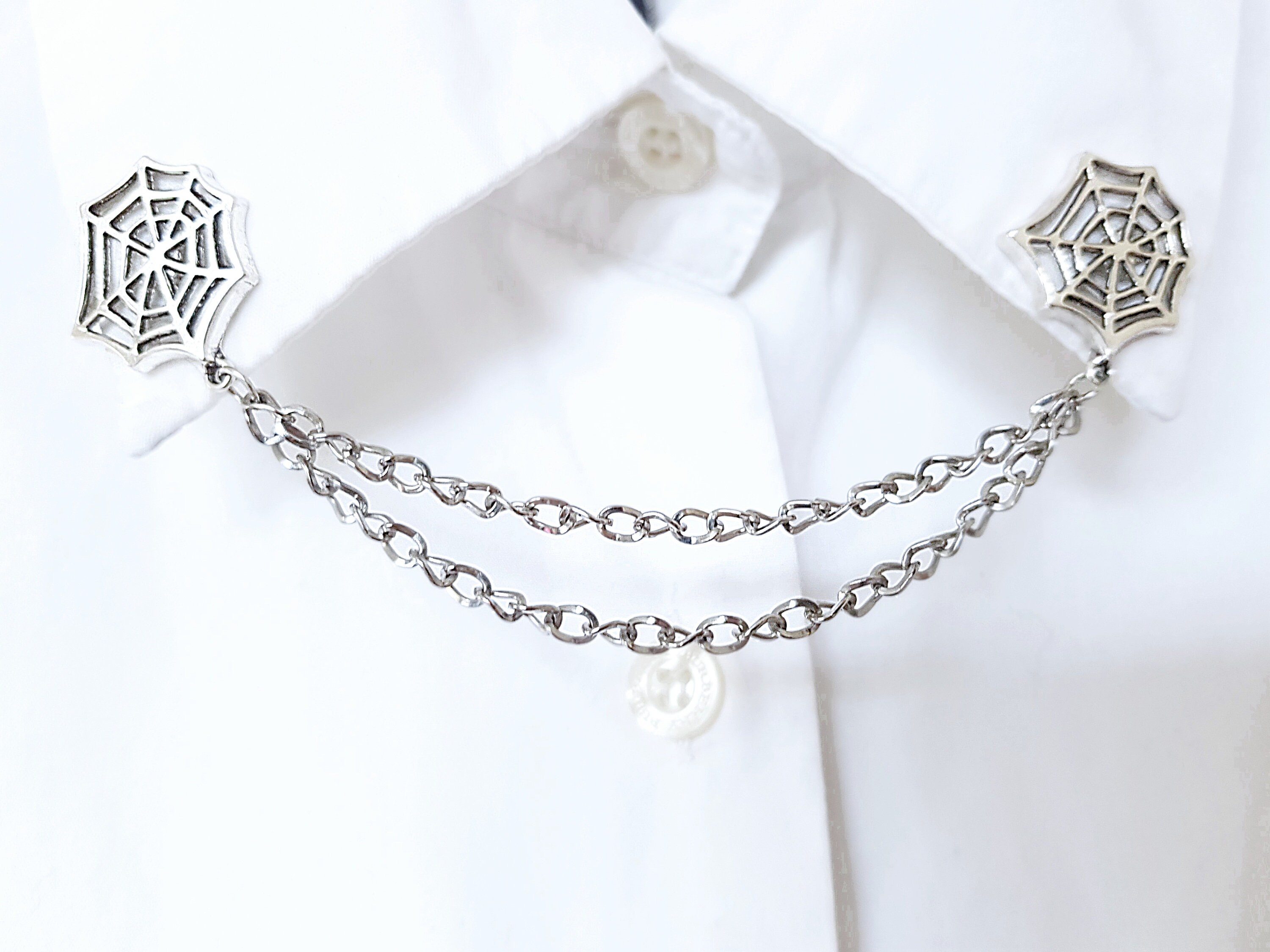 Spider Web Pin Collar Brooch Lapel Pins Sweater Clips | Etsy